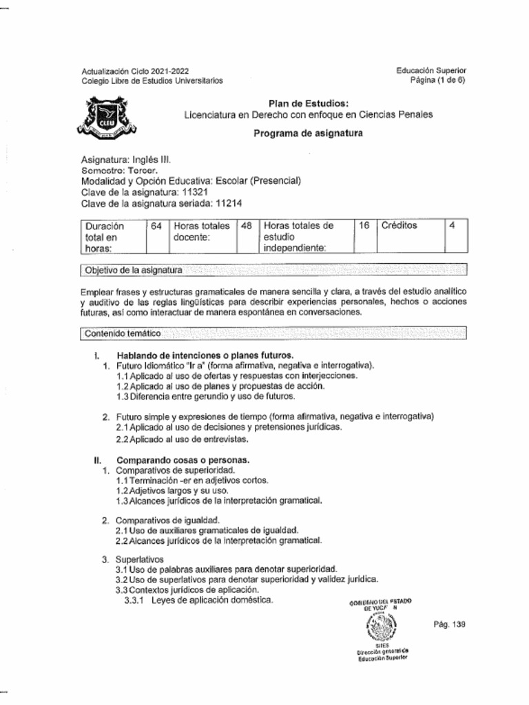 Inglés III - LD Esc | PDF