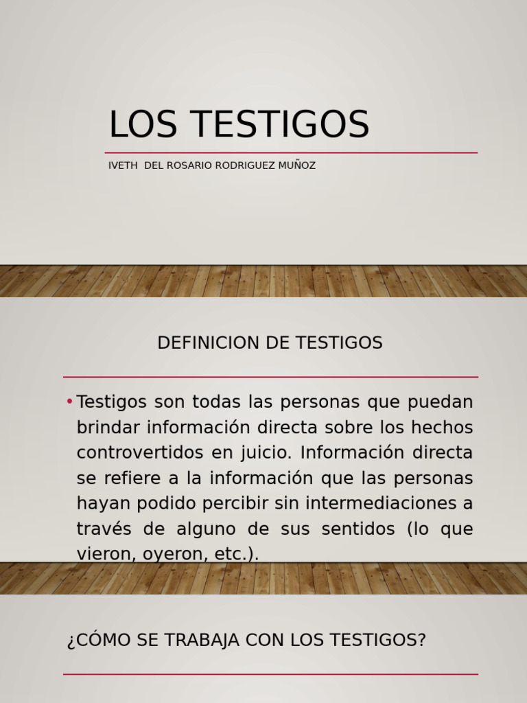 Los Testigos | PDF | Testigo | Información