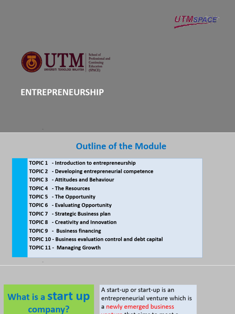 ENTREPRENUERSHIP - LECTURE SLIDES | PDF | Entrepreneurship | Steve Jobs