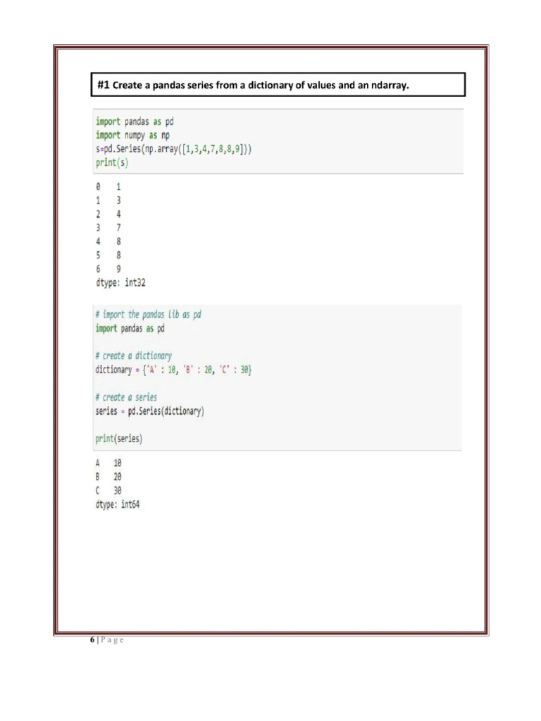 Class 12 Practical File Informatics Practices | PDF