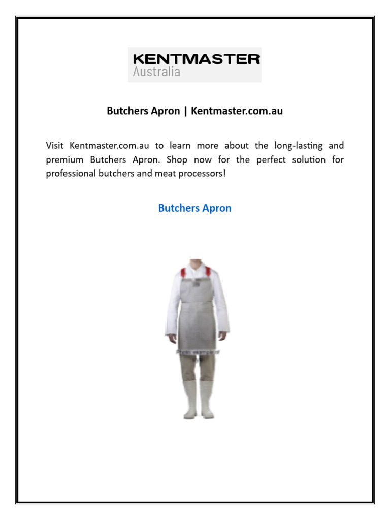 Butchers Apron | PDF
