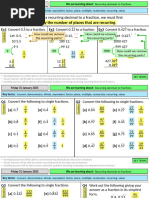 Exam Questions - Recurring Decimals | PDF | Decimal | Numbers