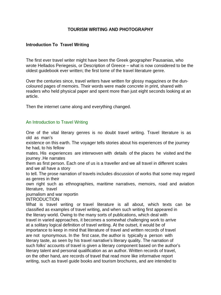 Understanding Travel Literature | PDF | Travel Literature | Narrative