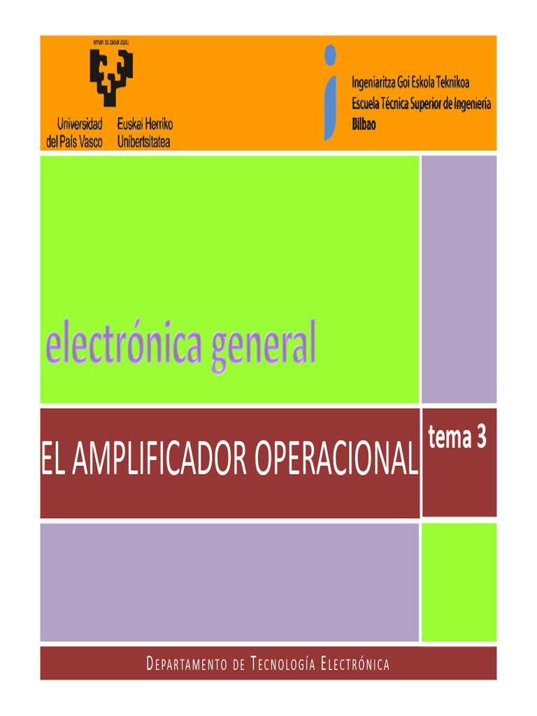 Tema 3-El Amplificador Operacional | PDF | Amplificador operacional | Circuito integrado