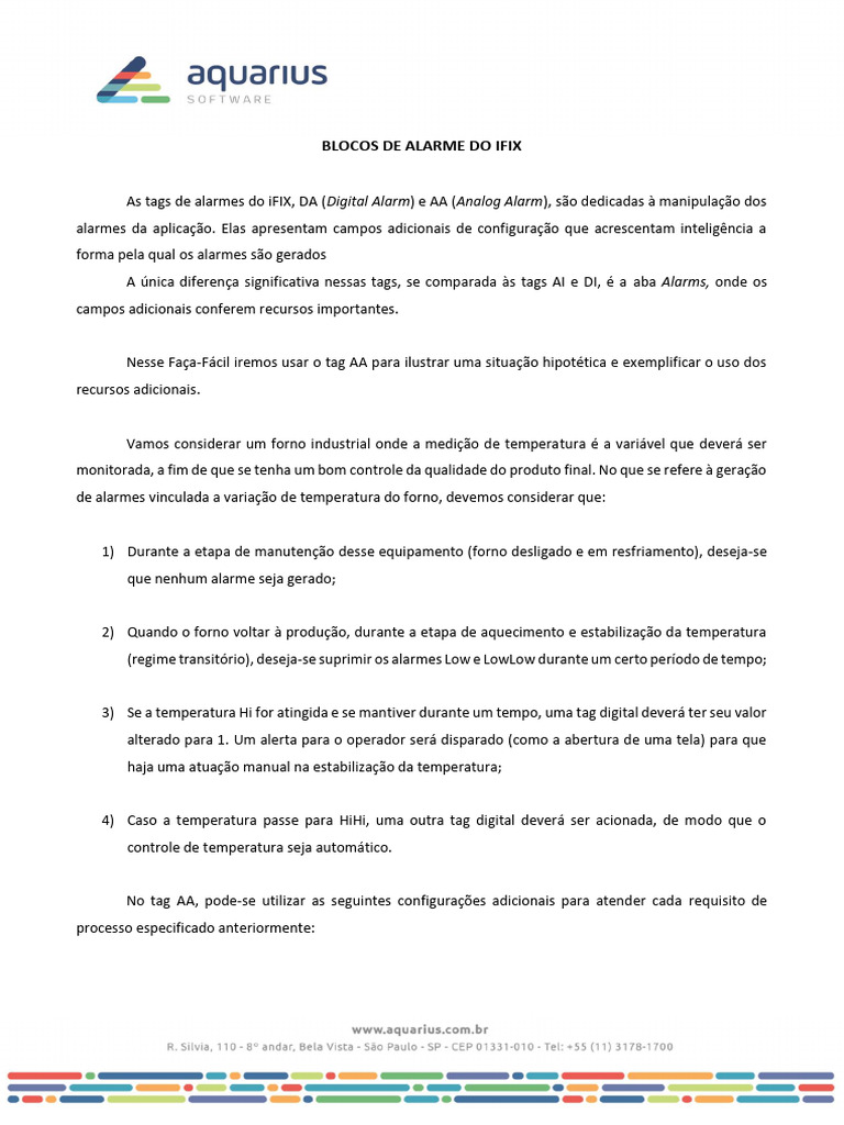 iFIX-Bloco-de-Alarmes-do-iFIX | PDF | Temperatura