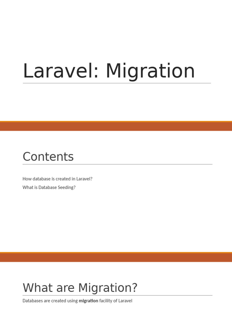 Laravel - Migration | PDF