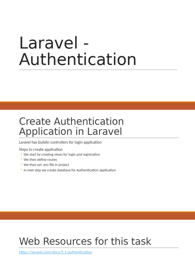 Laravel - Authentication | PDF