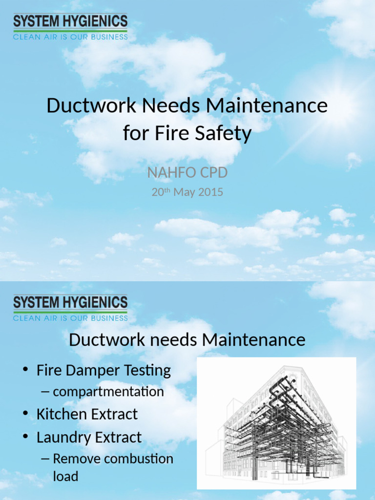 Fire Safety Ductwork Maintenance Guide | PDF | Duct (Flow) | Building ...