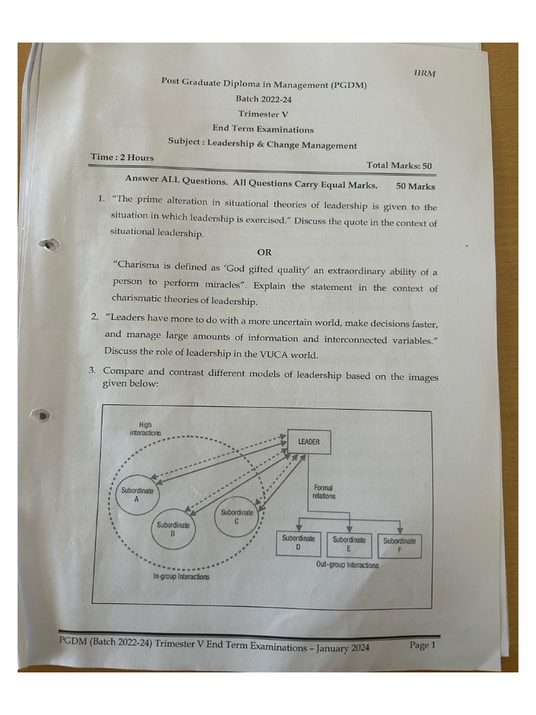 Tirm-5 PY Question Paper | PDF