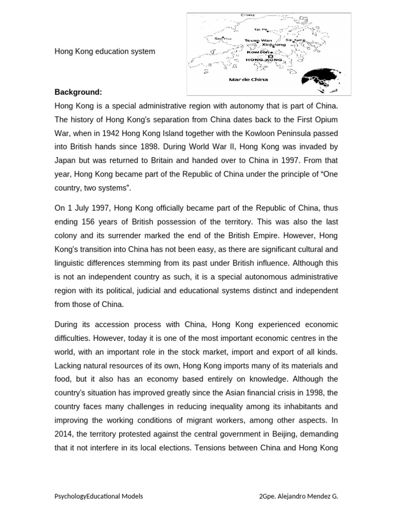 Overview of Hong Kong's Education System | PDF | Hong Kong | British Empire
