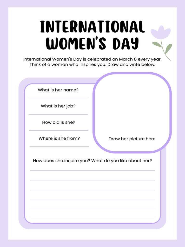 Women's Day Worksheet | PDF