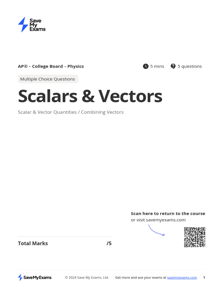 Scalars Vectors r66gHvTpV7CBkqrZ | PDF | Euclidean Vector | Velocity