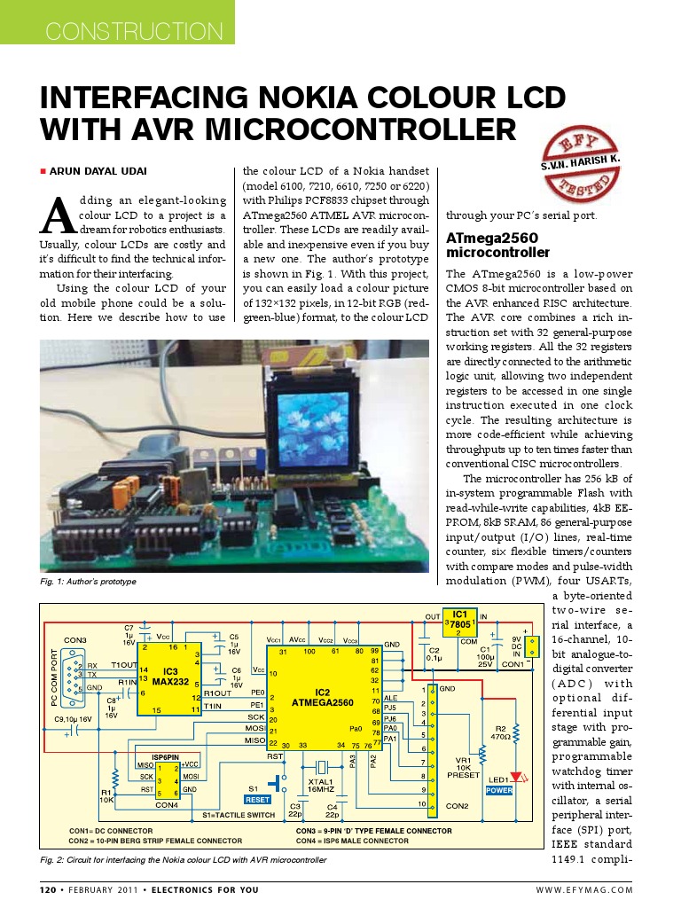 Interfacing Nokia Screen | PDF | Printed Circuit Board | Microcontroller