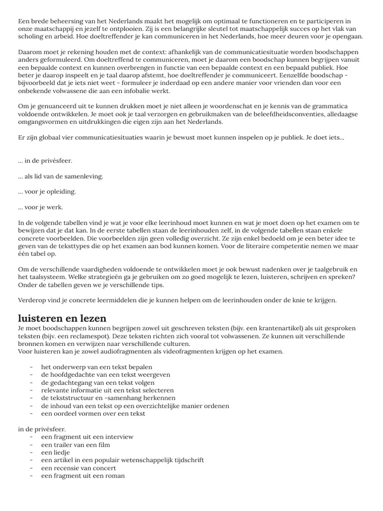 Nederlands Schriftelijk Vakfiche - Google Documenten | PDF