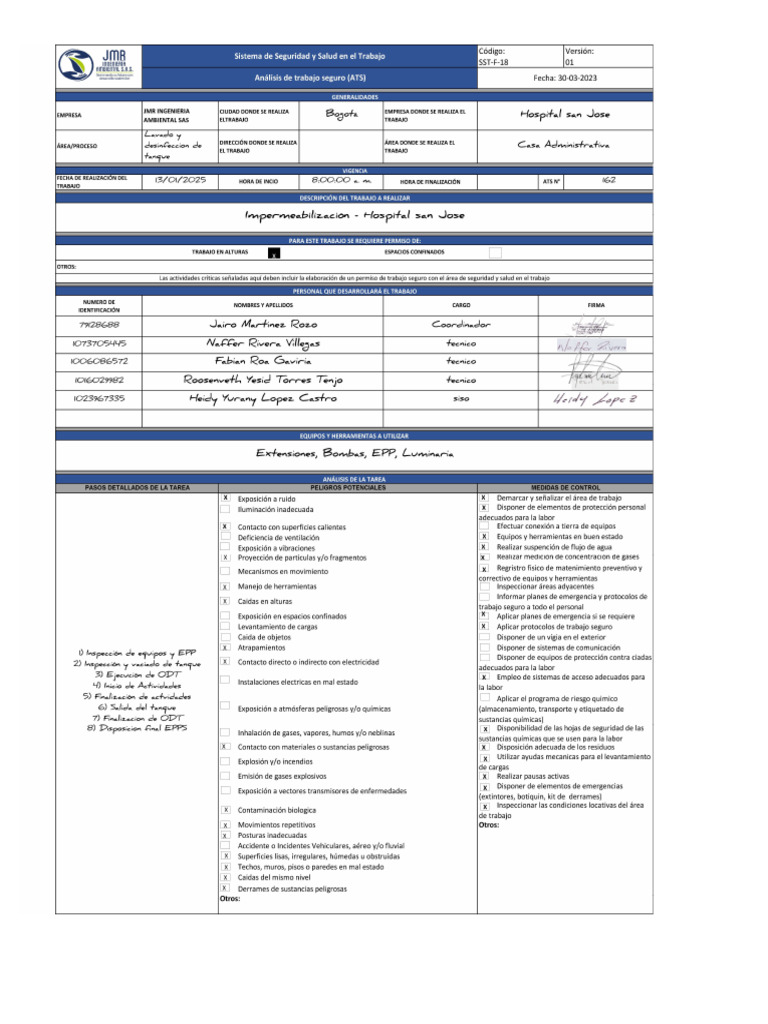 Análisis de Riesgos en Impermeabilización | PDF