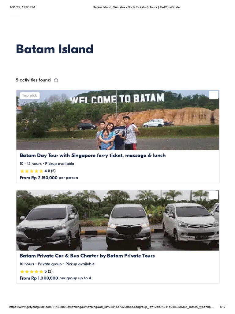 Batam Day Tour from Singapore | PDF