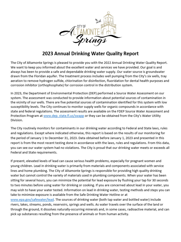 2023 Annual Drinking Water Quality Report - Web Version - English ...