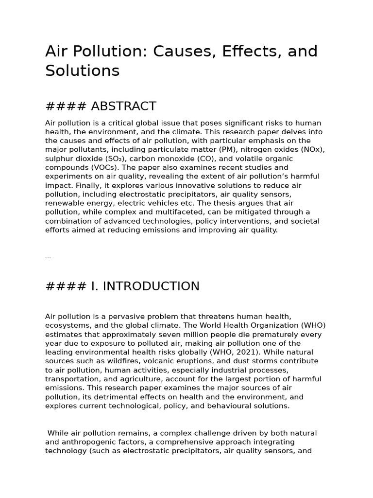 Air Pollution Physics Research Paper | PDF | Air Pollution | Particulates