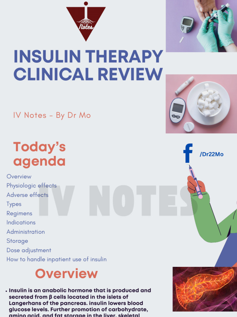 Insulin Therapy - IV Notes | PDF | Insulin | Hyperglycemia