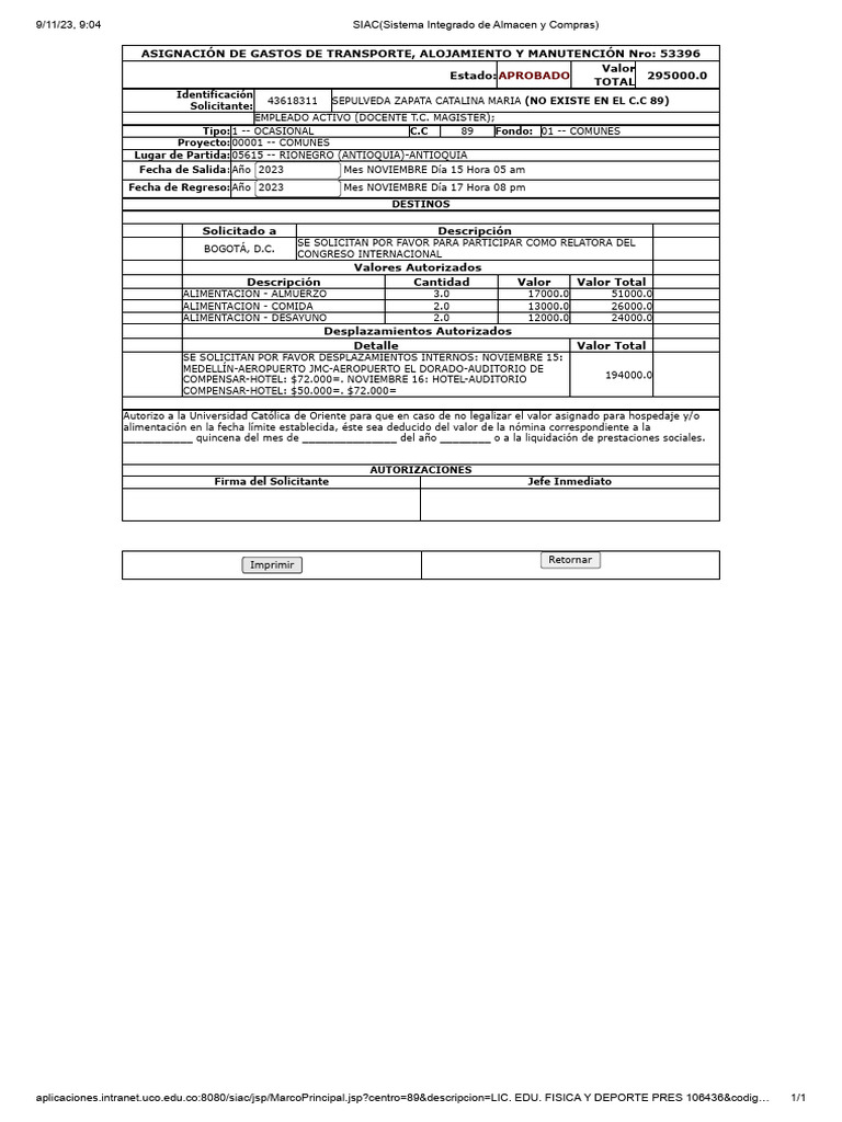 SIAC (Sistema Integrado de Almacén y Compras) | PDF