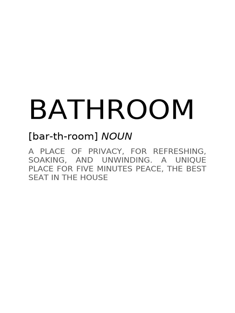 Bathroom Print | PDF