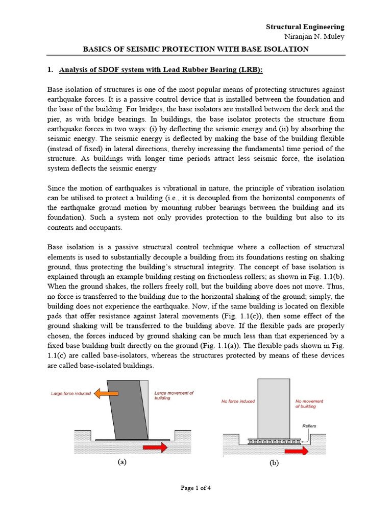 Base Isolation Lead Rubber Bearing LRB | PDF | Earthquake Engineering ...