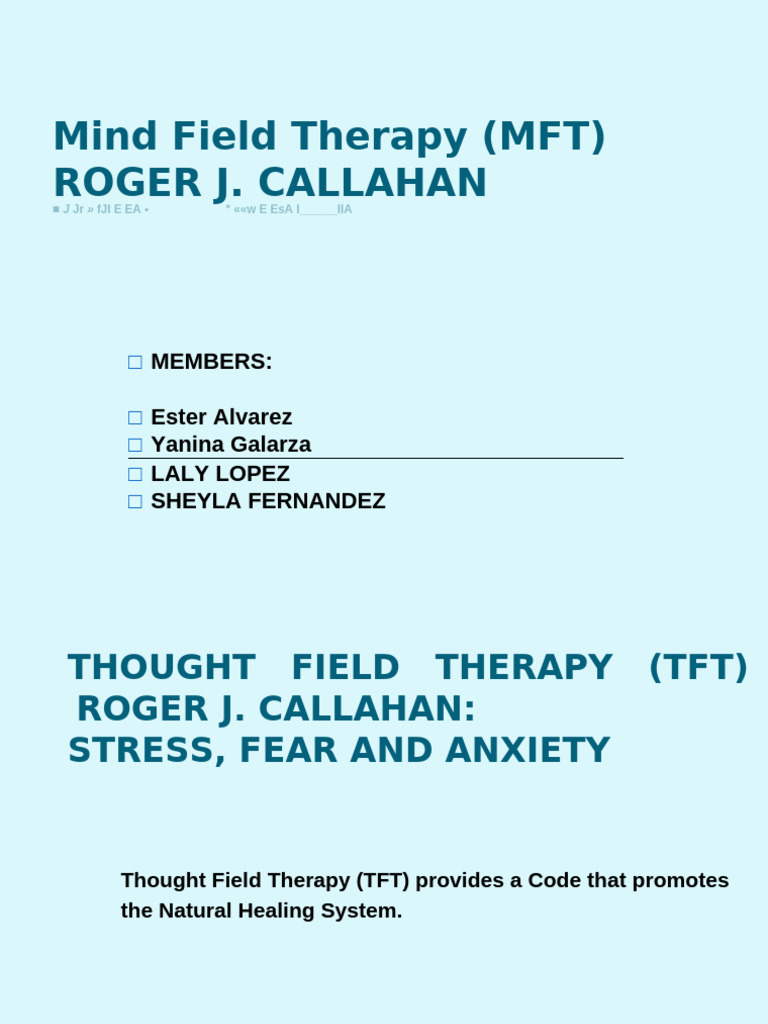 Thought Field Therapy for Anxiety Relief | PDF | Mental Health | Psychology