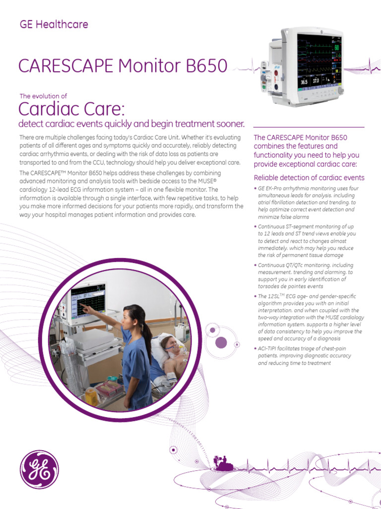 GE - B650_CCU | PDF | Cardiology | Electrocardiography
