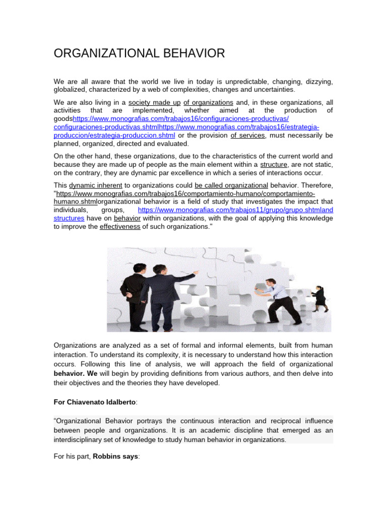 Organizational Behavior | PDF | System | Experience