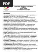 Reproduction in Plants - Revision Questions | PDF | Flowers | Reproduction