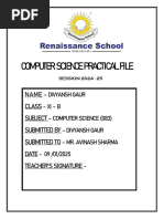 Annual CS Practical Schedule Class XII 2025-26 | PDF