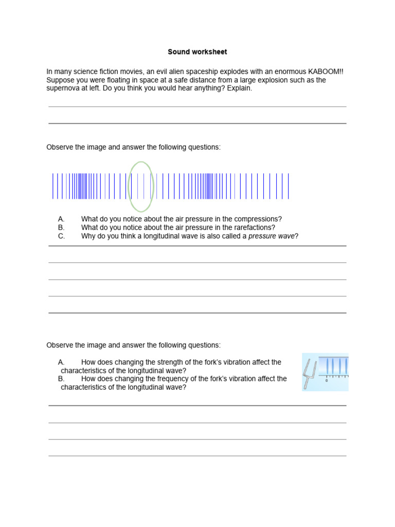 Sound worksheet | PDF
