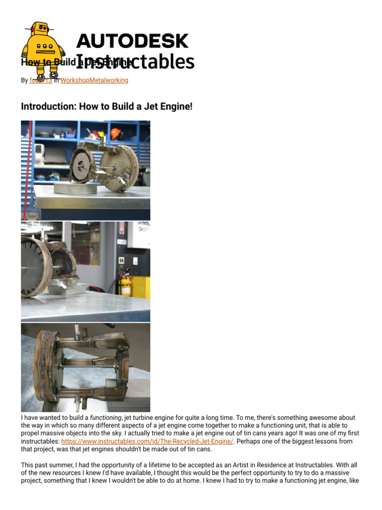 How To Build A Jet Engine! - 14 Steps (With Pictures) - Instructables | PDF | Pipe (Fluid ...