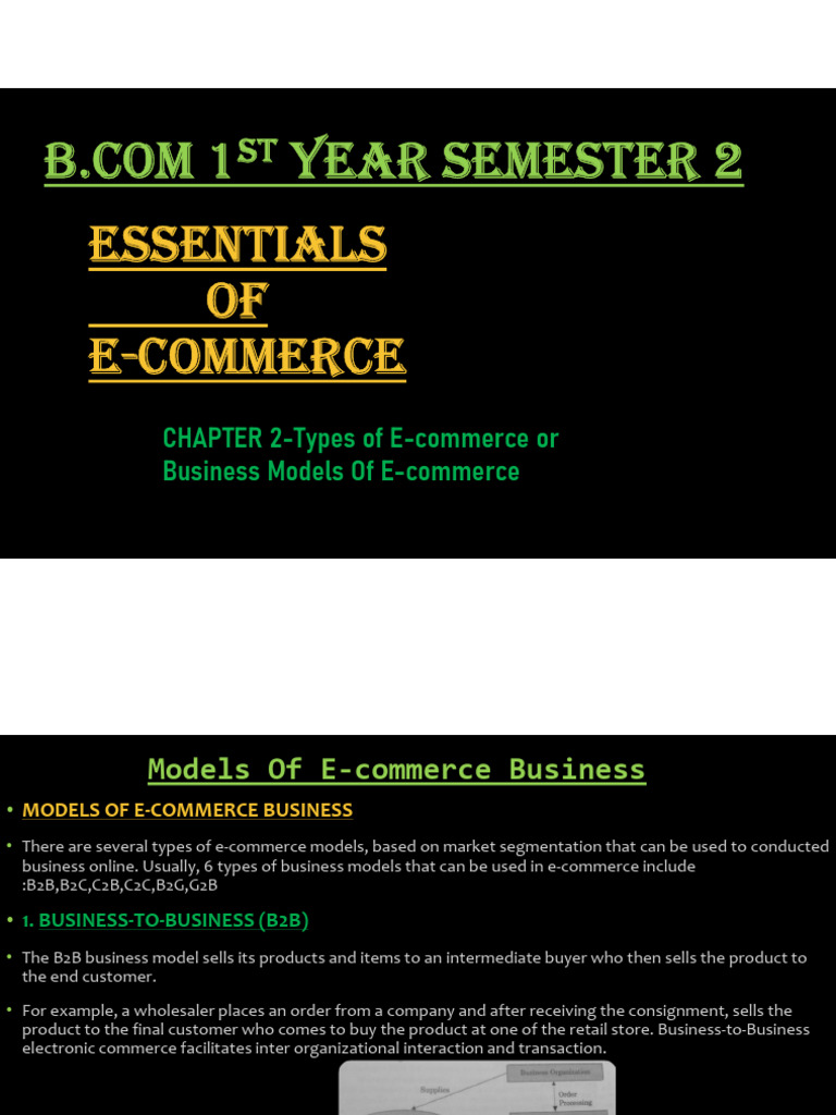 Essentials of E-Commerce Chap.2 Notes | PDF | E Commerce | Retail