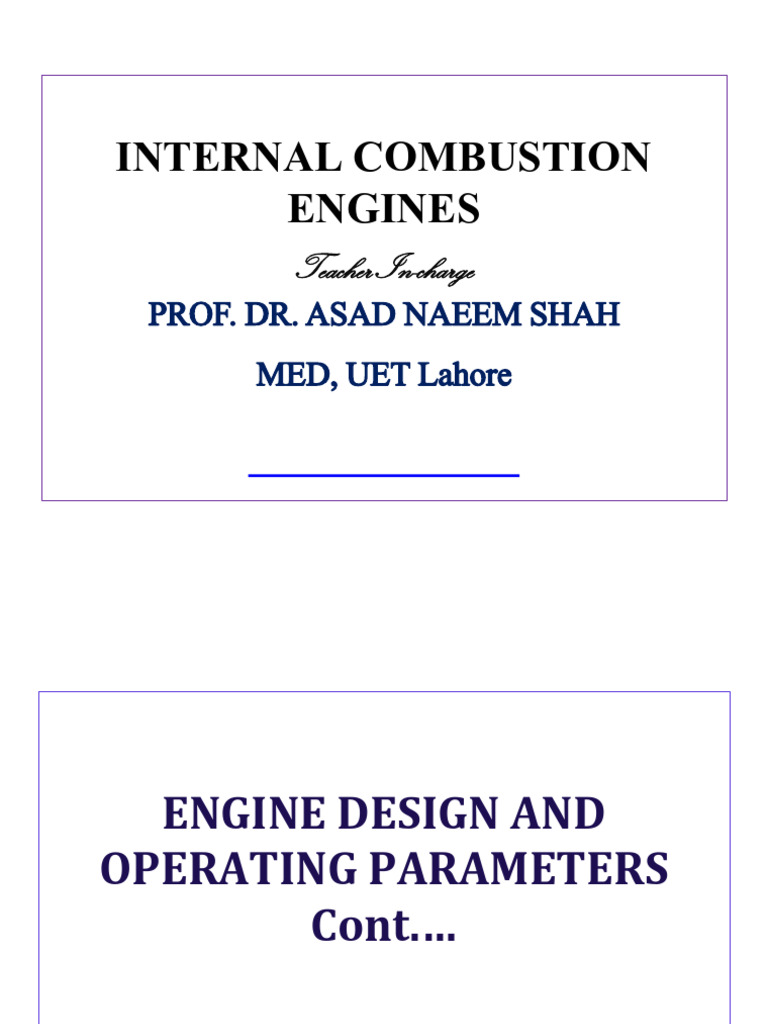 ICE Lect 7 | PDF | Engines | Internal Combustion Engine