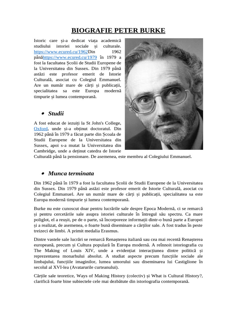 Biografia Peter Burke | PDF