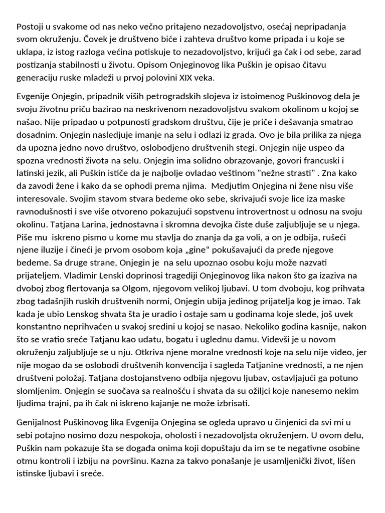 Evgenije Onjegin | PDF