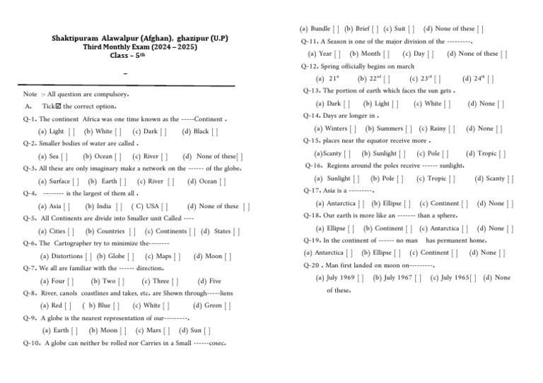SST Class5 | PDF | Continent | Earth