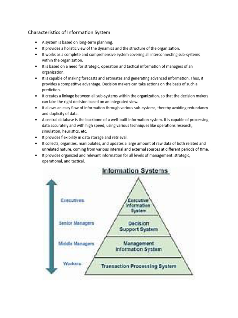 Characteristics of Information System | PDF | Source Code | Software