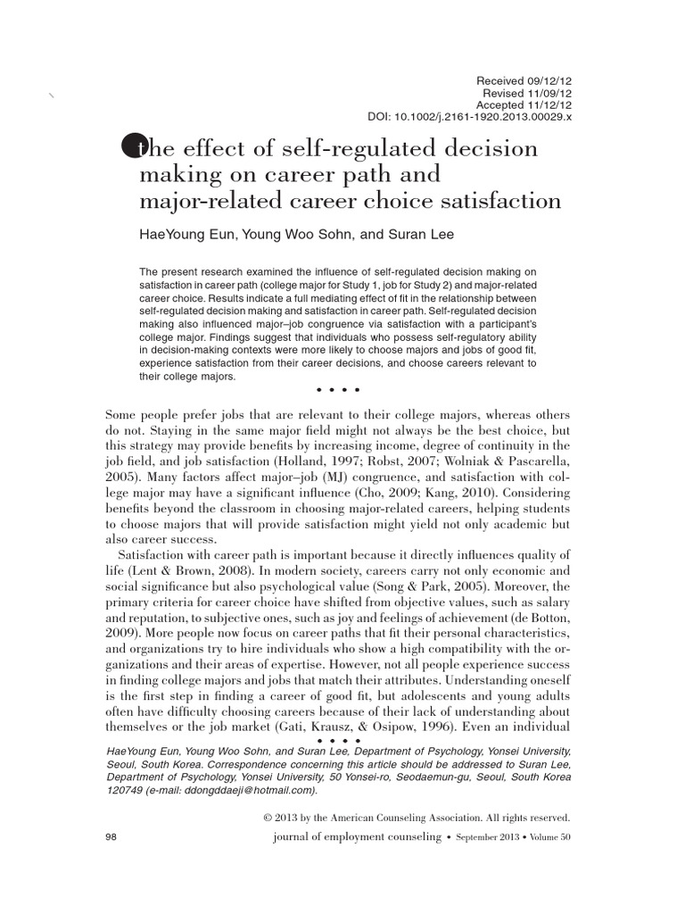 impact od cdm on ccs | PDF | Decision Making | Psychology