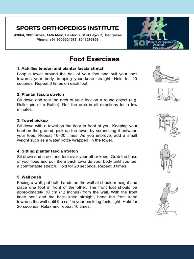 Foot Exercises Leaflet | PDF