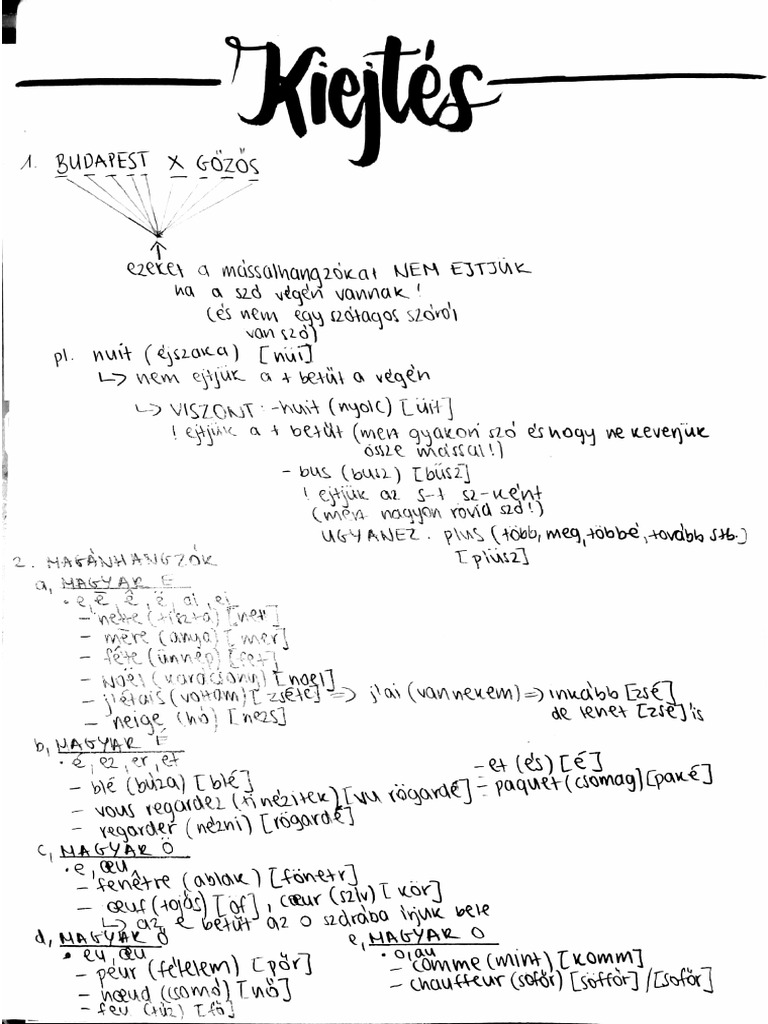 Kiejtés jegyzet | PDF