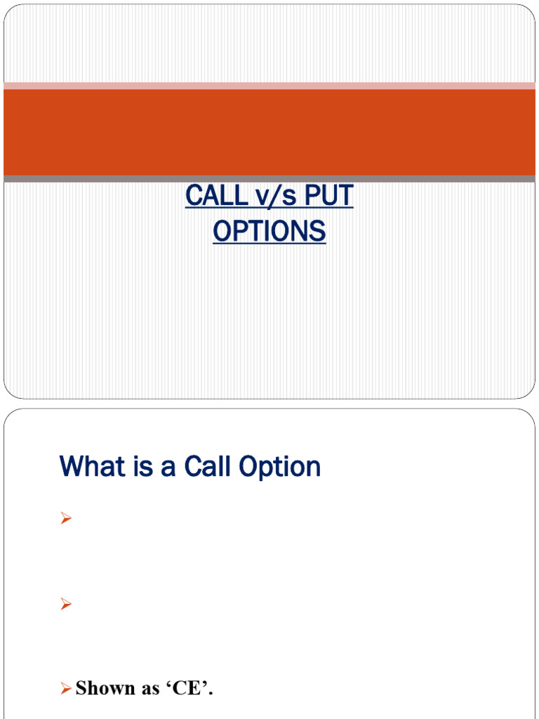 Call and Put Options Explained | PDF
