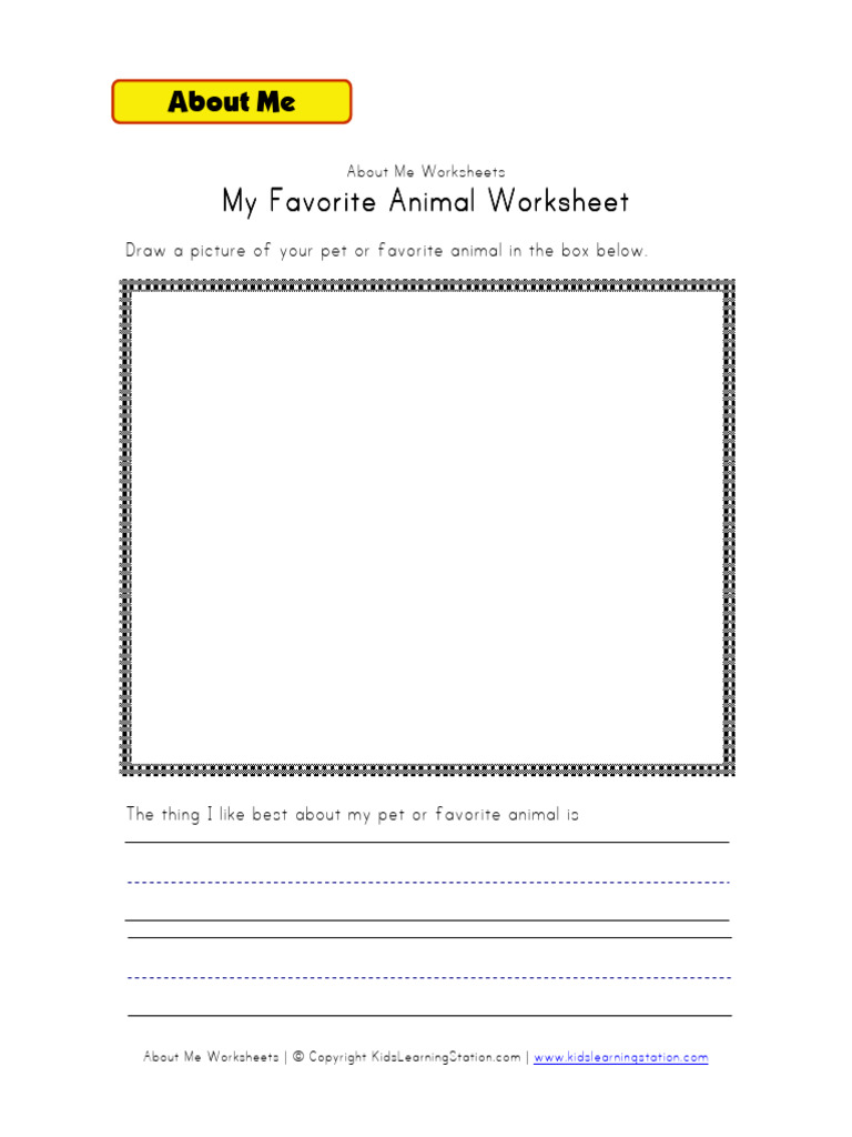 My Pet Worksheet | PDF