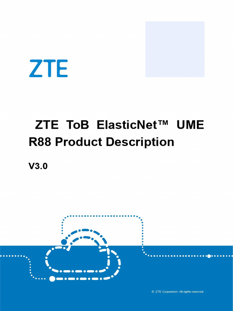 ZTE ToB ElasticNet - UME R88 Product Description | PDF | Computer Security | Security