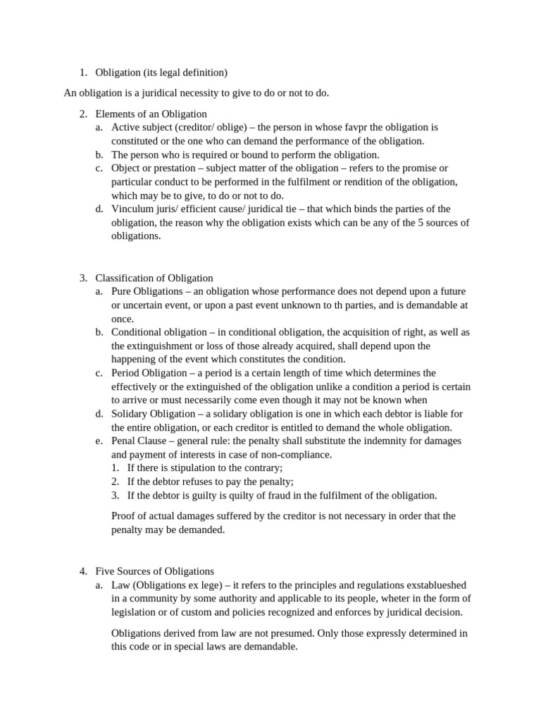 Obligation | PDF | Public Law | Civil Law (Legal System)