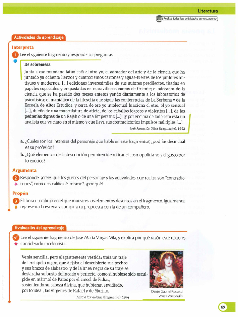 Tarea Octavo B Modernismo | PDF