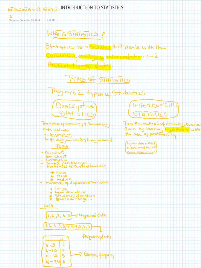 Introduction To Statistics | PDF