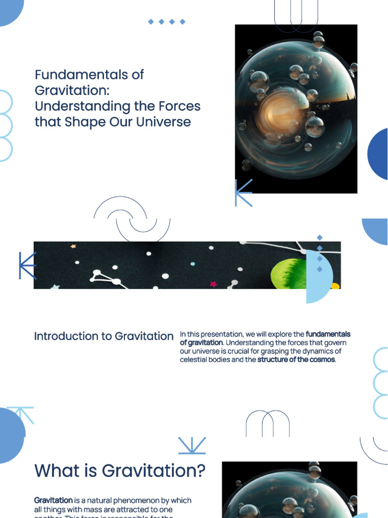 Slidesgo Fundamentals of Gravitation Understanding The Forces That Shape Our Universe ...