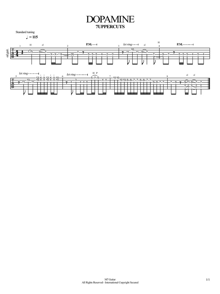7UPPERCUTS - DOPAMINE (Guitar Solo) | PDF | Guitar Family Instruments ...